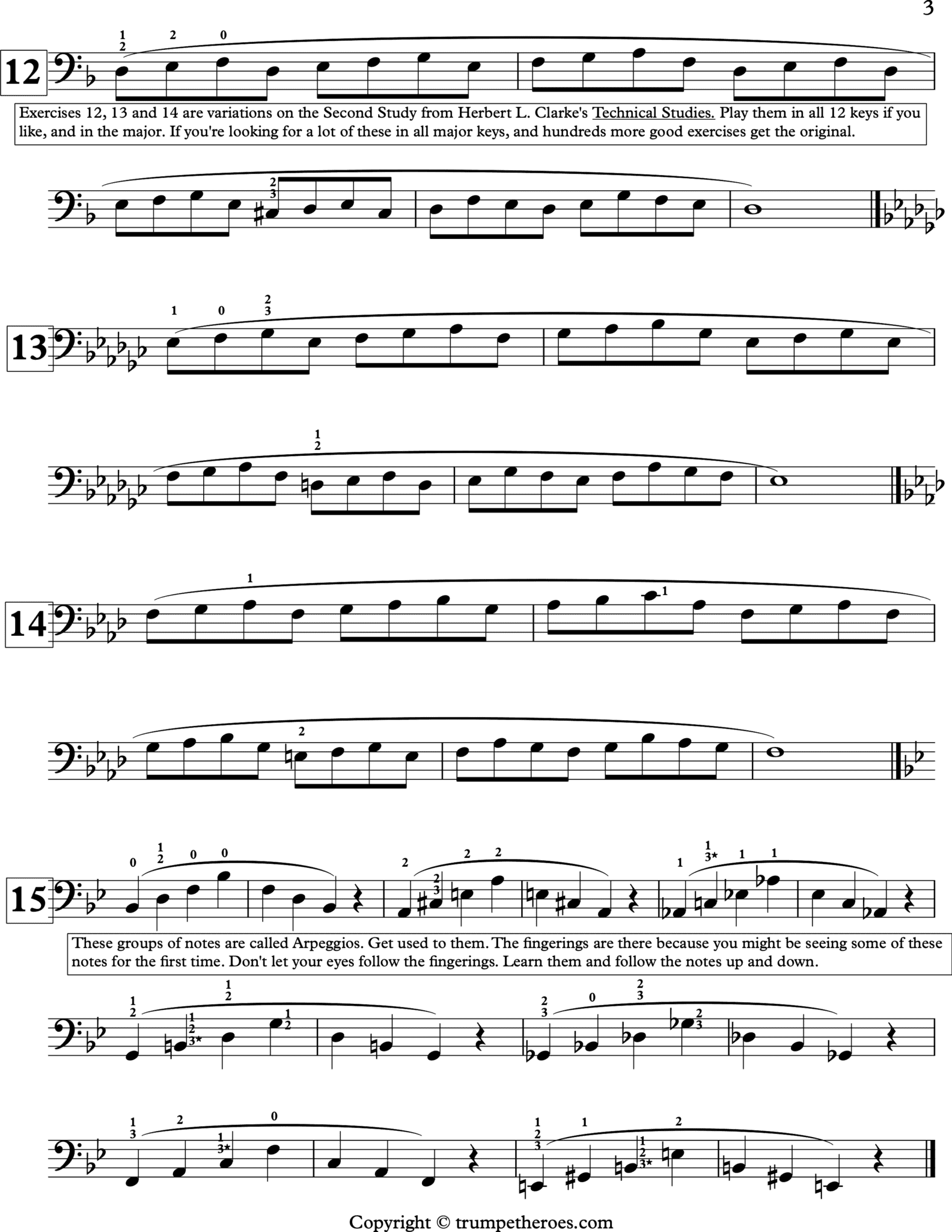 Baritone BC Warm-up #3 - Trumpet Heroes