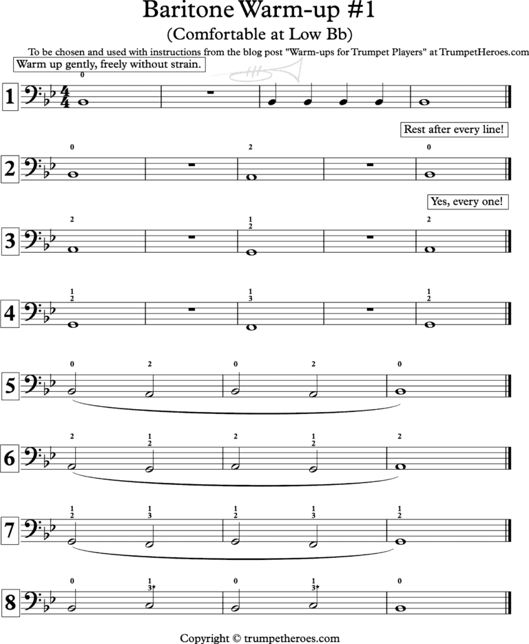 Baritone BC Warm-Up #1 - Trumpet Heroes