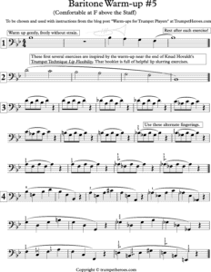 Baritone BC Warm-up #5 - Trumpet Heroes